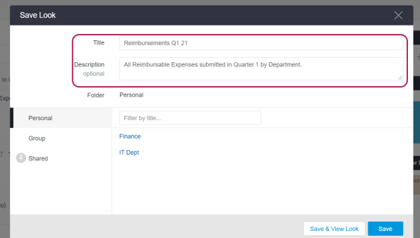 Saving a Report – Emburse Analytics